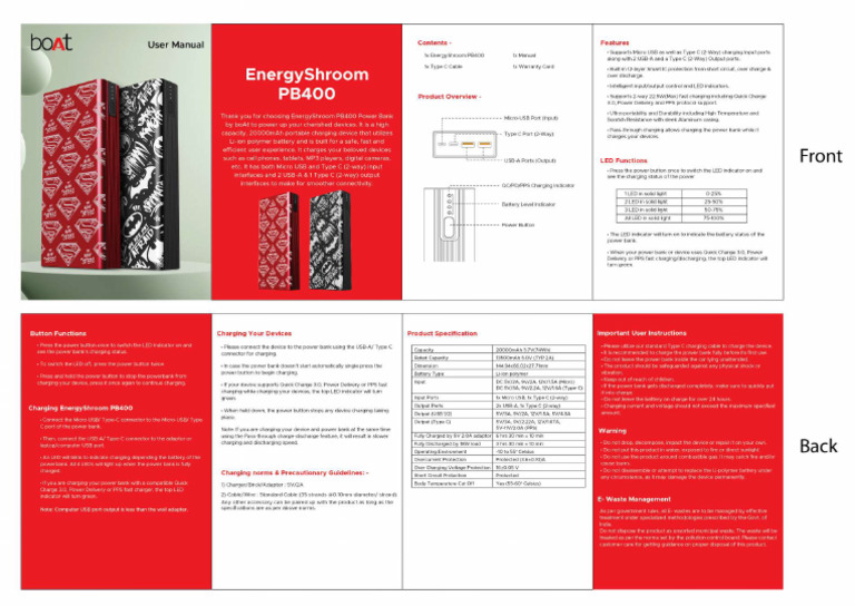 PB400 DC Manual | PDF