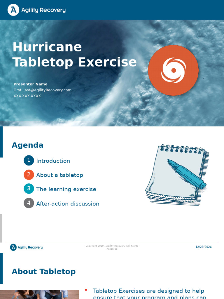 Hurricane Tabletop Template Agility Recovery | PDF | Tropical Cyclones ...