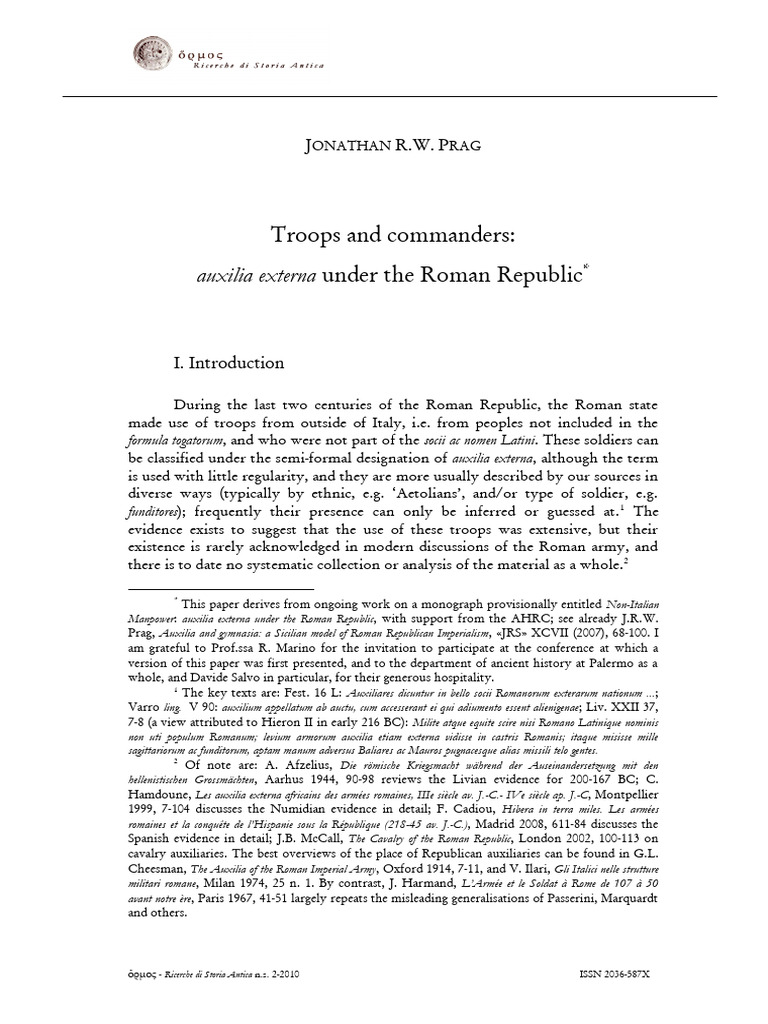 The Roman Army - Strategy Tactics and Innovation | PDF | Roman Republic ...