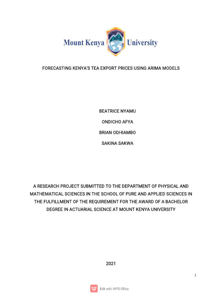 Time series project | PDF Time series project | PDF