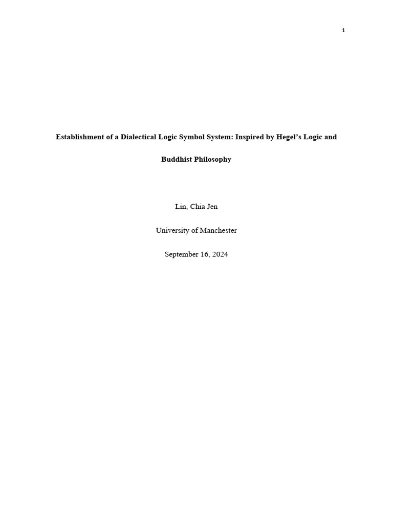 Dialectical Logic Symbol System Design | PDF | Georg Wilhelm Friedrich ...