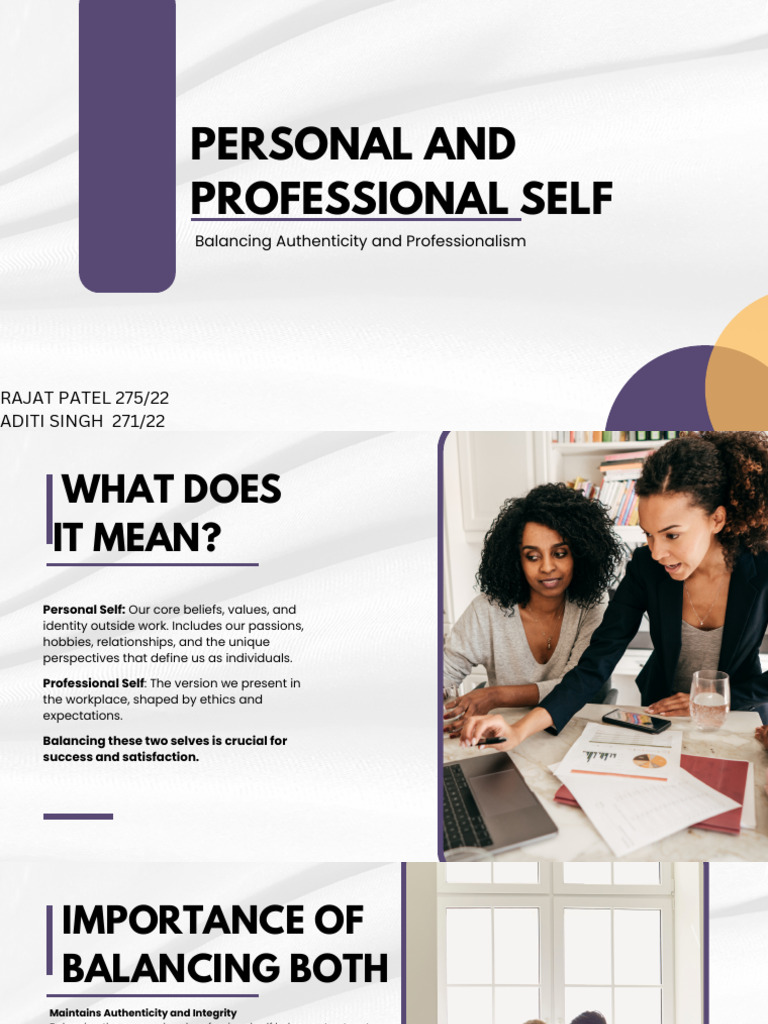 Balancing Personal and Professional Selves | PDF | Identity (Social ...