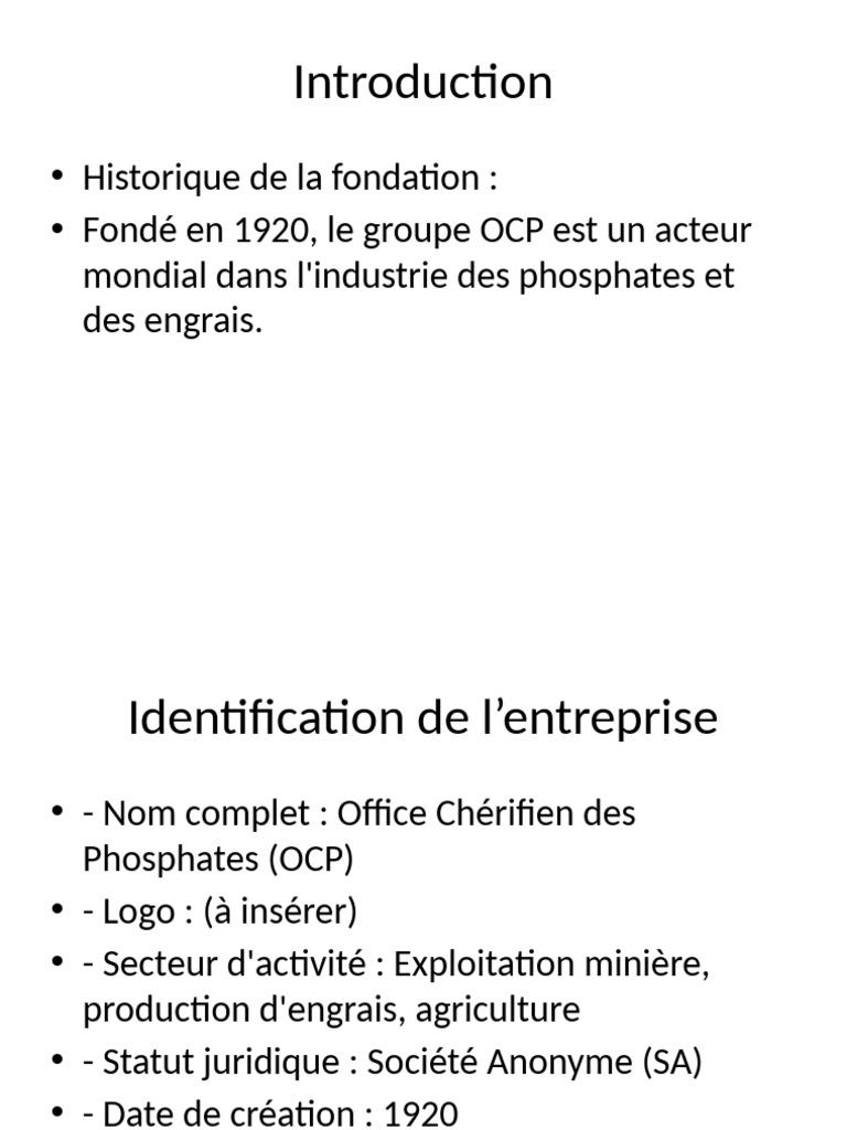 Exposé OCP | PDF