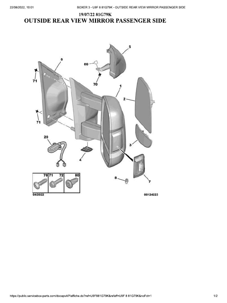 Boxer Mirror Passenger Side | PDF