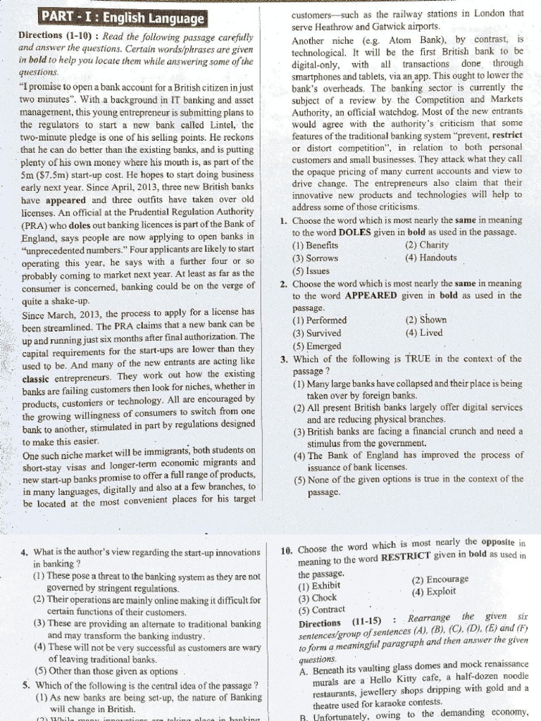 CBI Exam Model_Question Papers | PDF