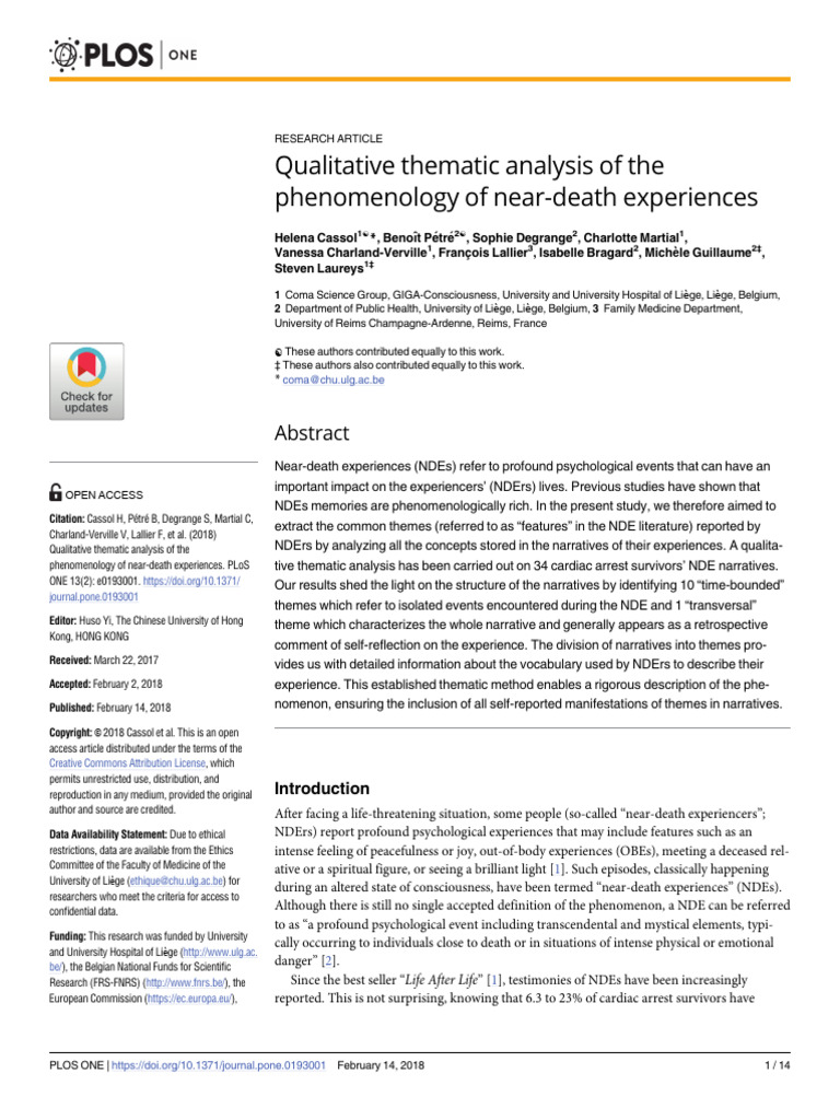 Qualitative Thematic Analysis of The Phe | PDF | Experience ...