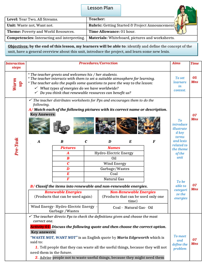 Waste Not, Intro Lesson | PDF | Waste | Recycling