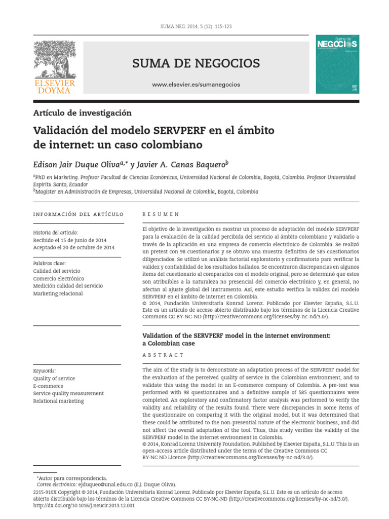Aplicación de SERVPERF | PDF | Metodología de encuesta | Comercio ...