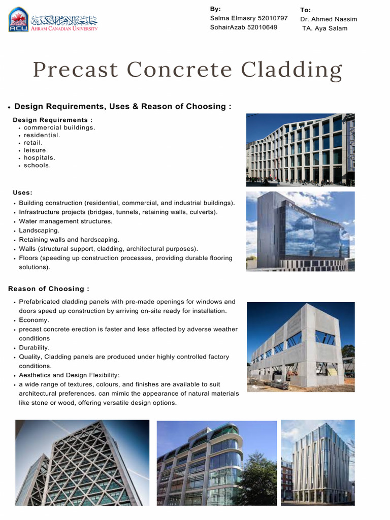 Cladding Precast Concrete | PDF