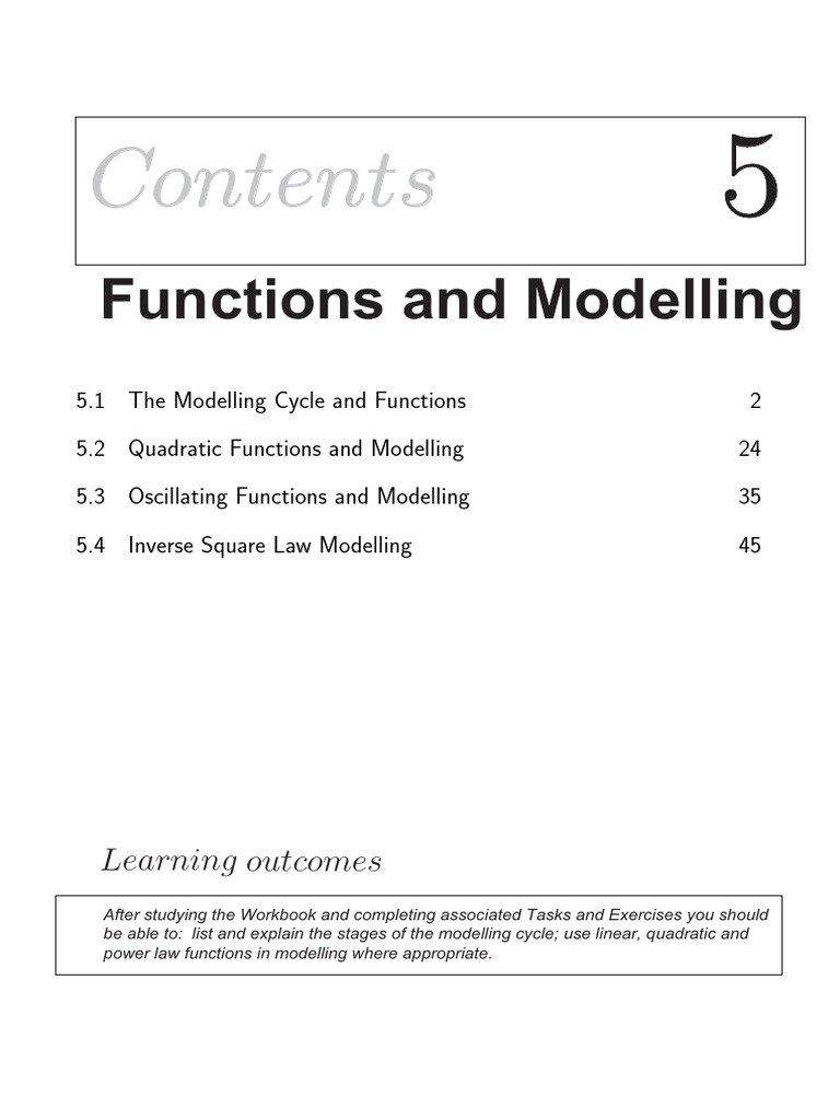 HELM Workbook 5 Functions and Modelling | PDF | Acceleration | Velocity