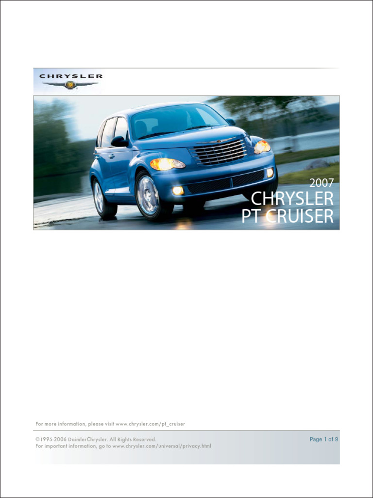 2007 Chrysler PT Cruiser Brochure | PDF | Manual Transmission | Car