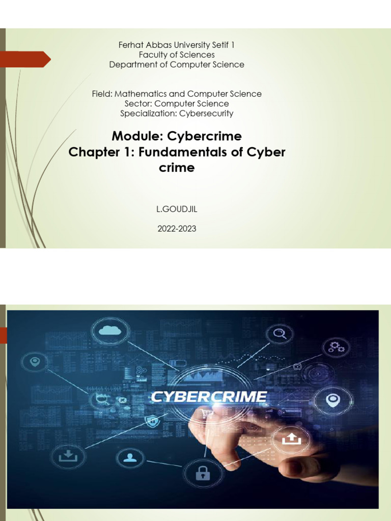 Chapter 1-Fundamentals of Cyber Crime - PRESENTATION | PDF | Cybercrime ...