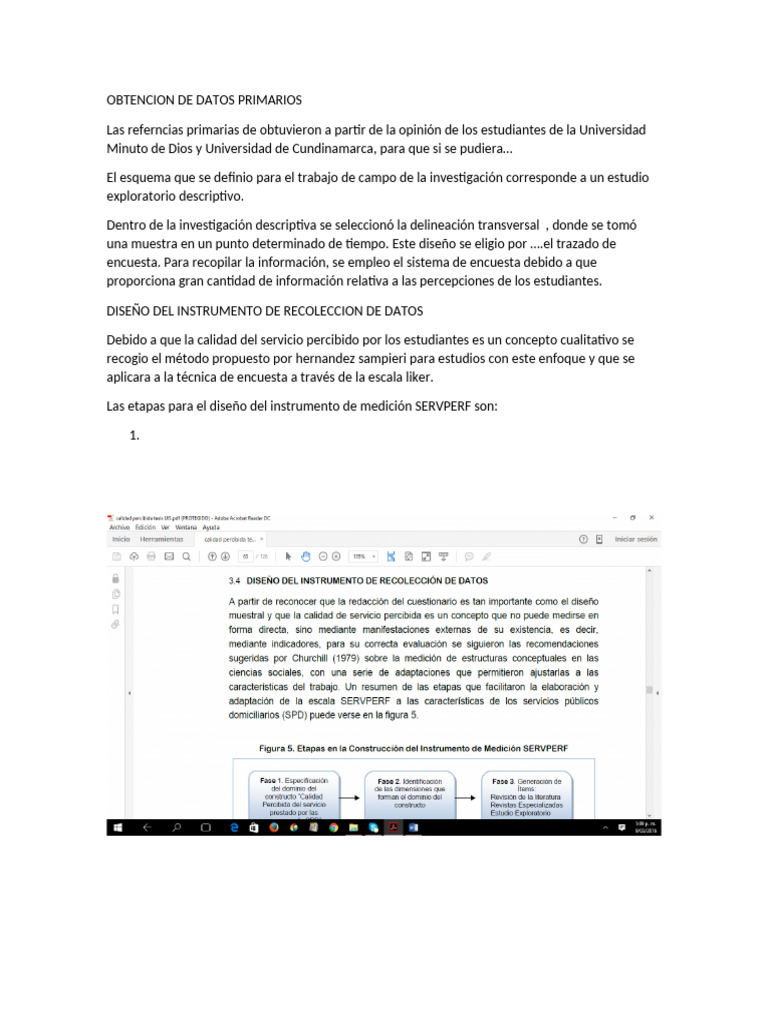 Obtencion de Datos Primarios | PDF