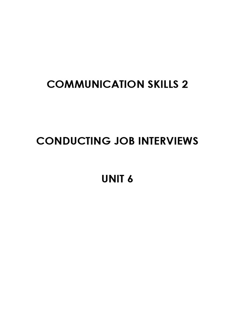 Communication and Study Skills 2 - Unit 6 | PDF | Performance Appraisal ...