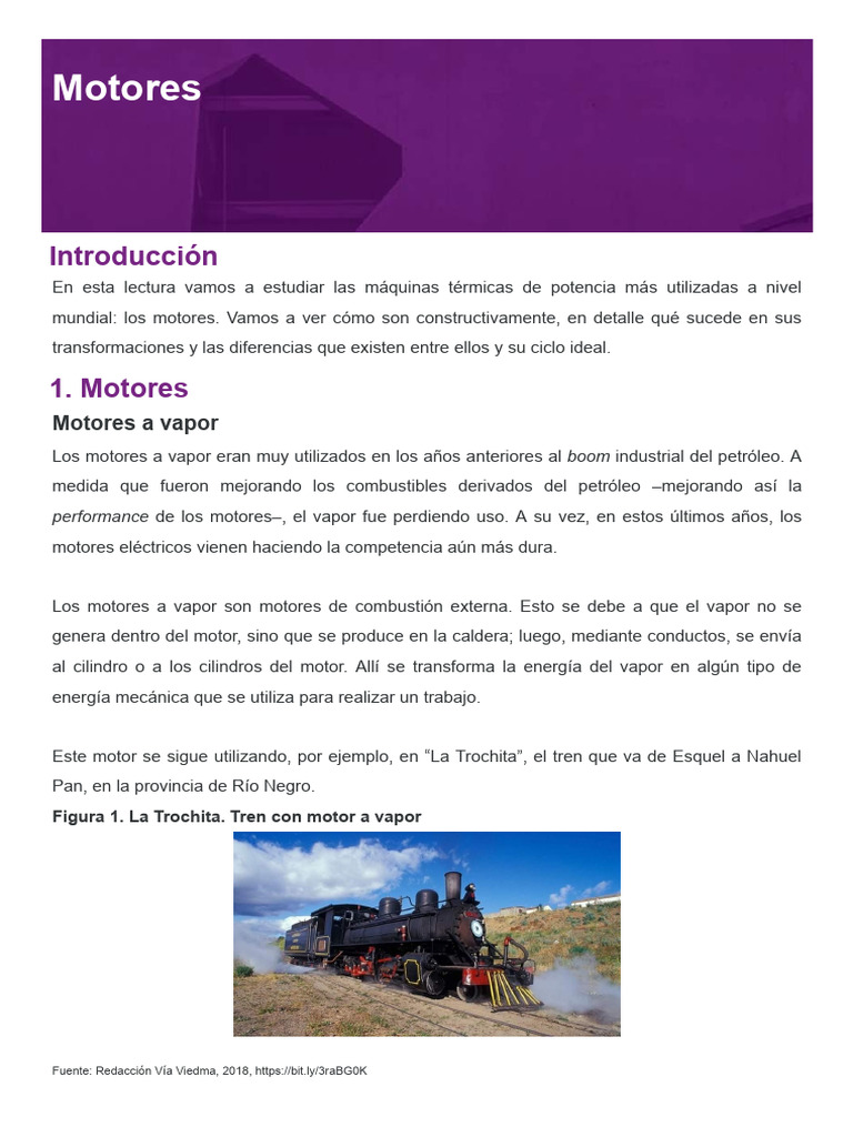 Motores: Vapor, Combustión y Diésel | PDF | Pistón | Motor diesel