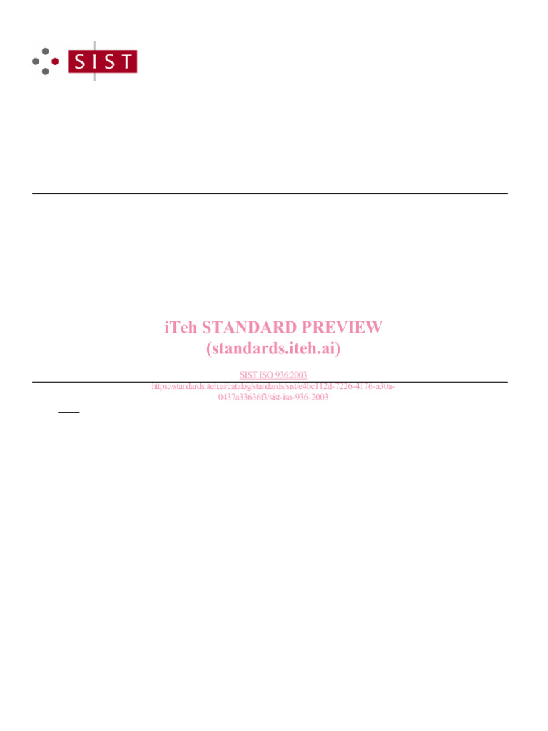 SIST-ISO-936-2003 | PDF | International Organization For Standardization