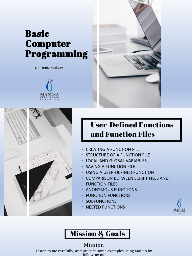 User Defined Functions And Function Files Pdf Computer File Function Mathematics
