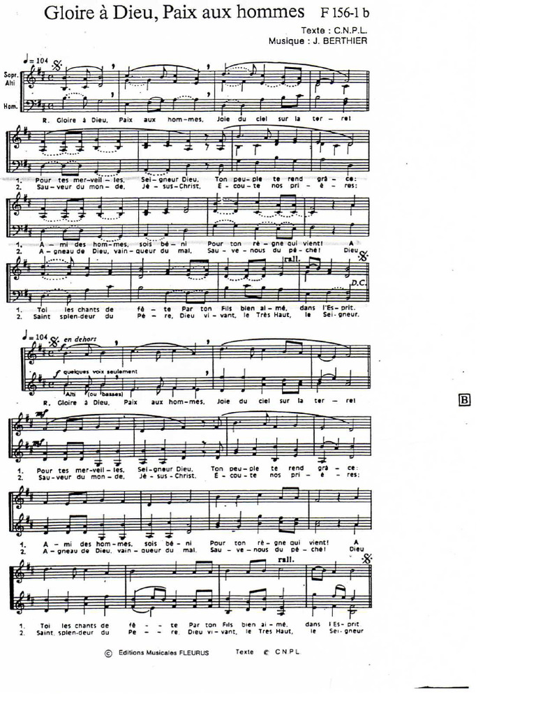 F156 1b Gloire À Dieu Paix Aux Hommes 136 | PDF