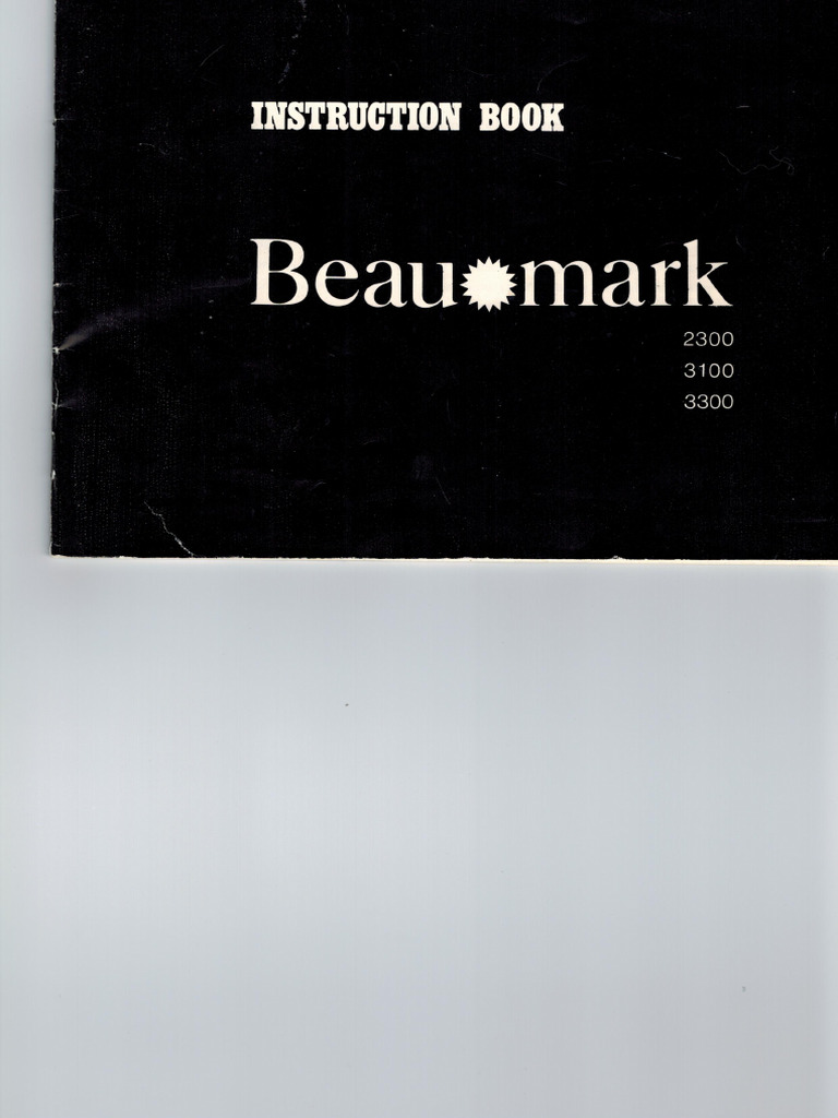 Beaumark 2300 3100 3300 Manual | PDF