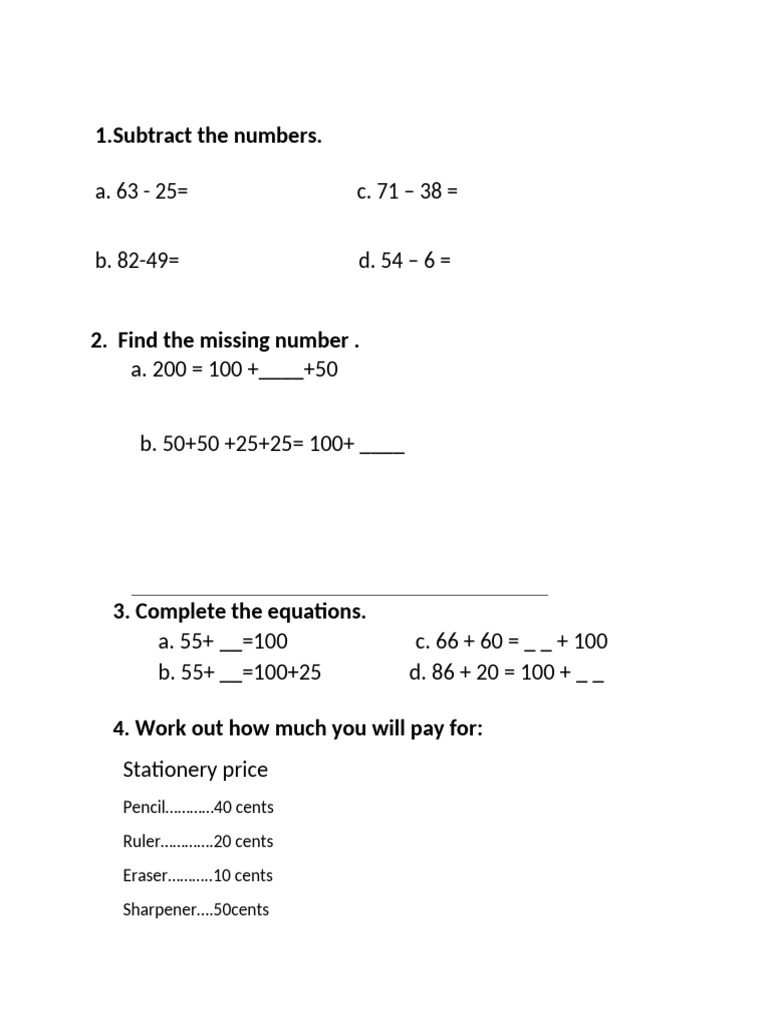 Math Quiz | PDF
