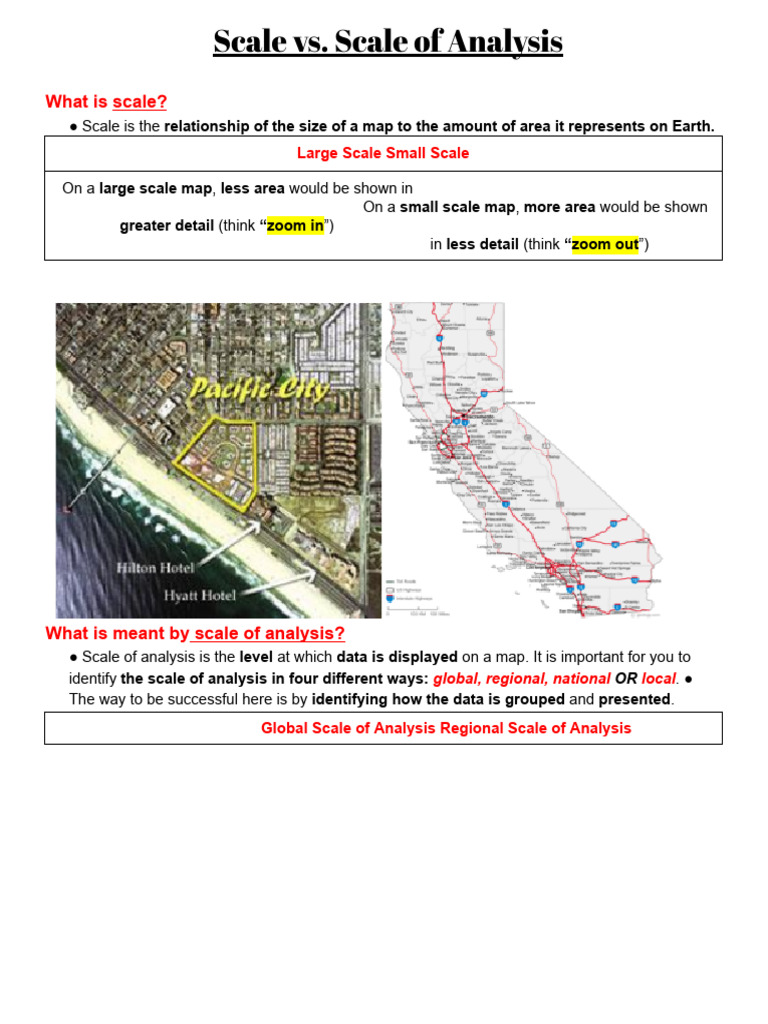 Scale vs. Scale of Analysis | PDF | Map | Geography