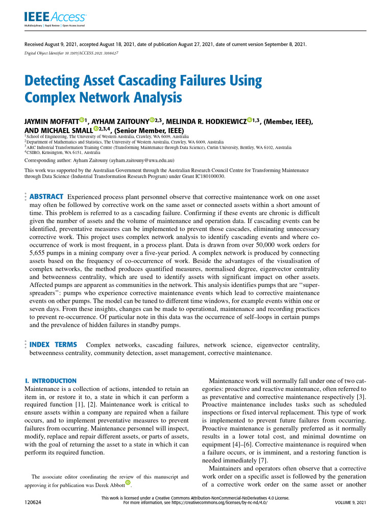 Detecting Asset Cascading Failures Using Complex Network Analysis | PDF | Vertex (Graph Theory ...