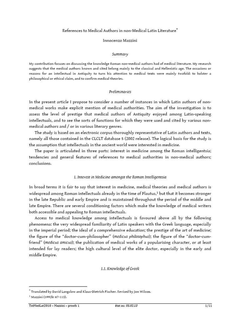 References_to_Medical_Authors_in_non_Med | PDF | Roman Empire | Theory