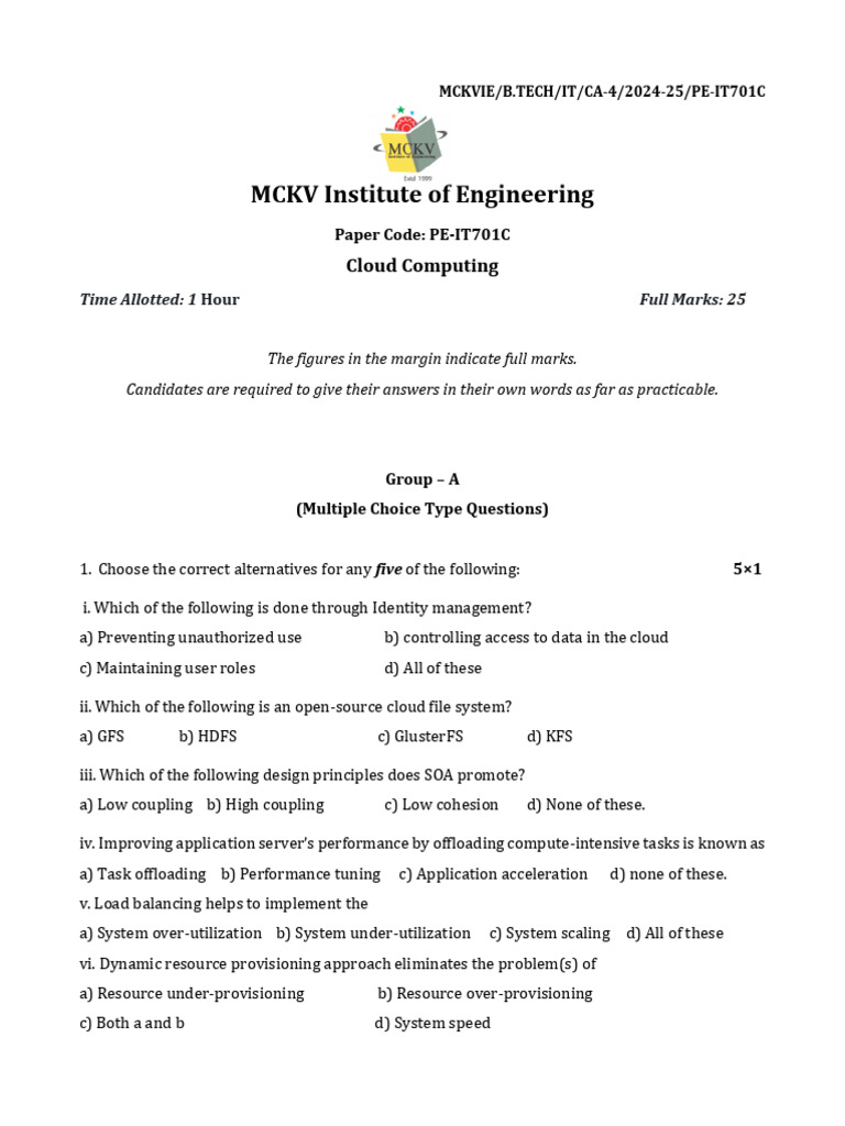 B.Tech CA-4 - Cloud-Computing | PDF | Cloud Computing | Virtualization