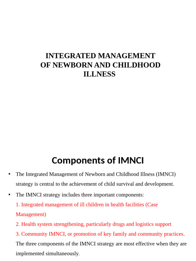 IMNCI | PDF | Infants | Breastfeeding