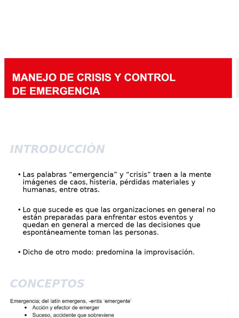 Clase Control de Crisis | PDF