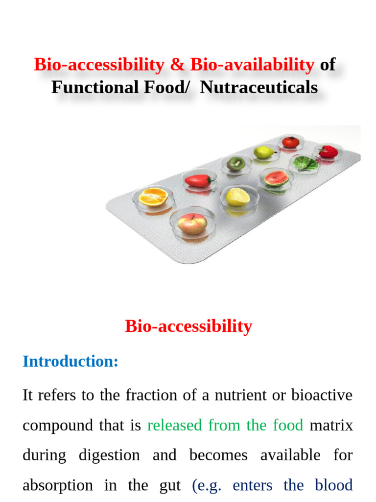 Lecture 7 Bioaccessibilty and Bioavailability | PDF | Gastrointestinal ...