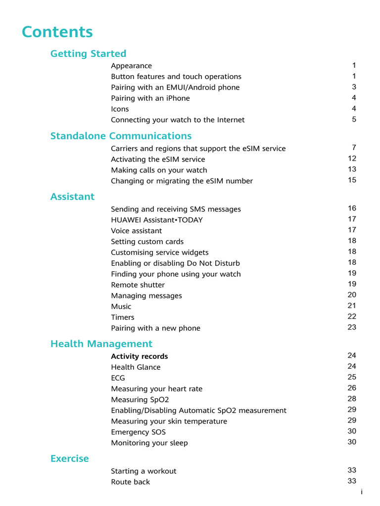 Huawei Watch 4 User Guide-(Arc-Al00,01,En-gb) | PDF | Telephone | Bluetooth