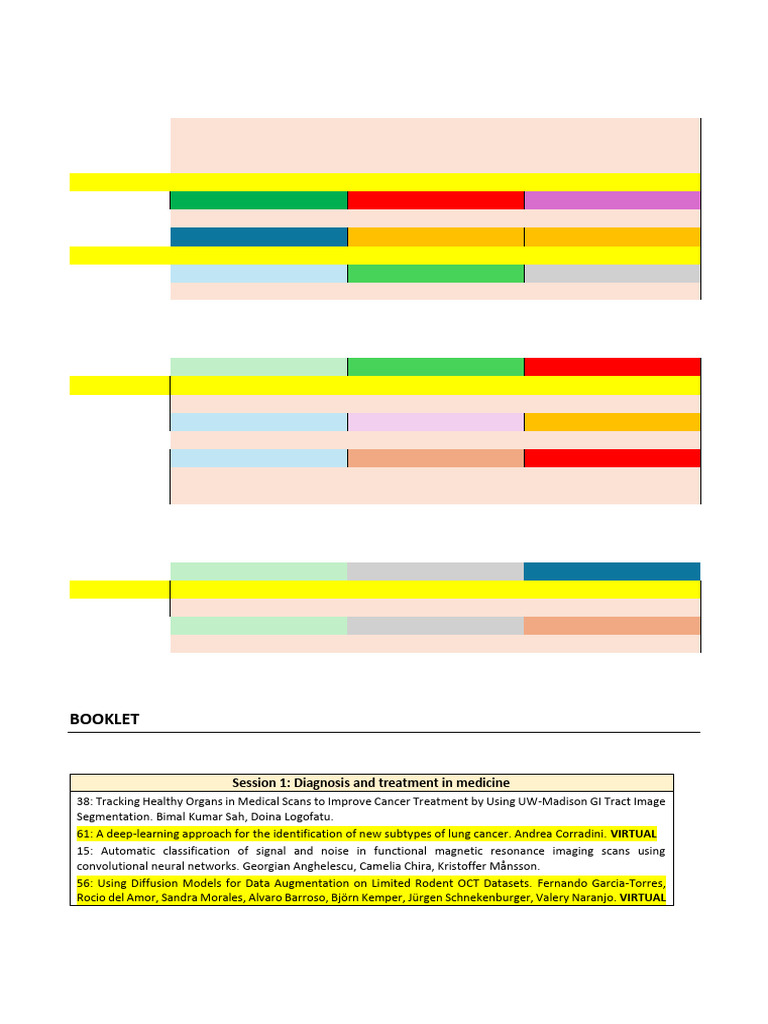 Schedule | PDF | Machine Learning | Artificial Intelligence