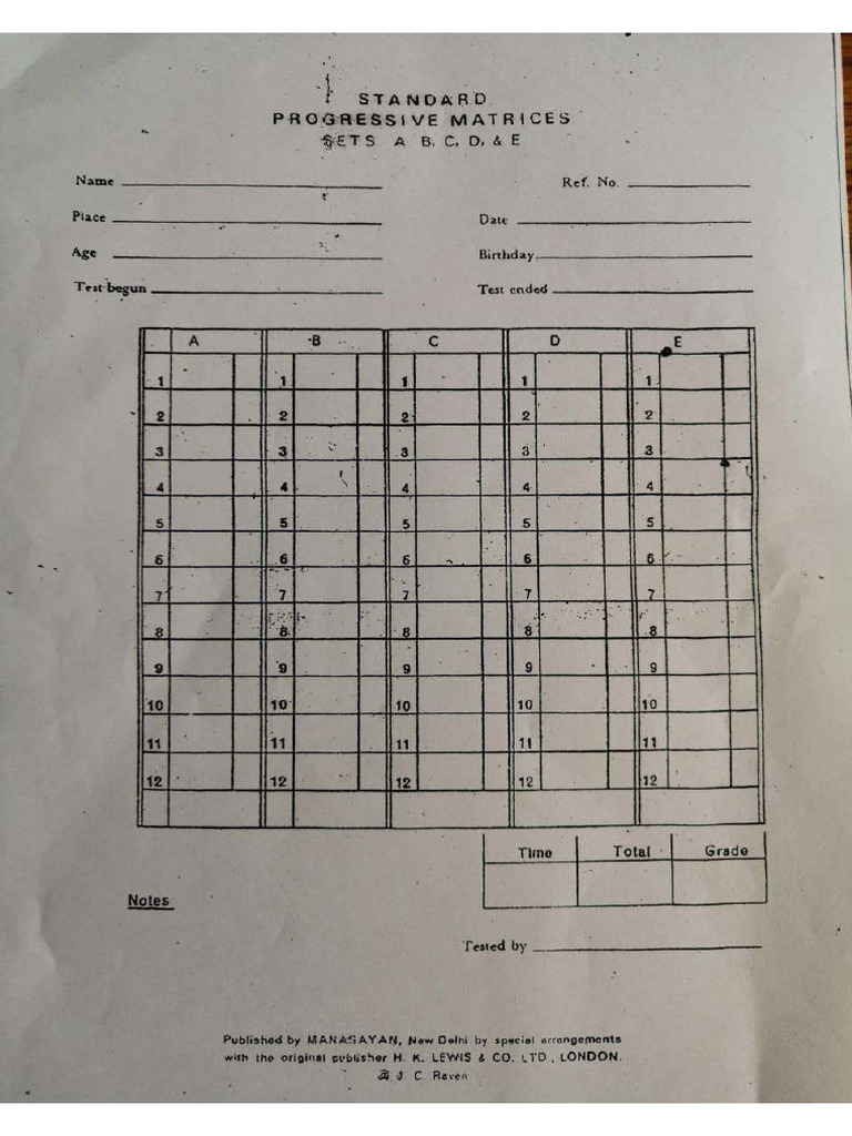 Scoring Sheet | PDF