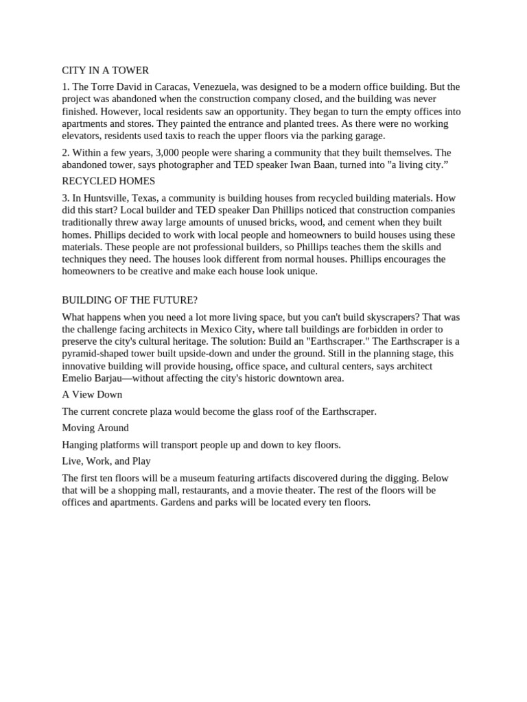 Ted Talk Unit 6 | PDF