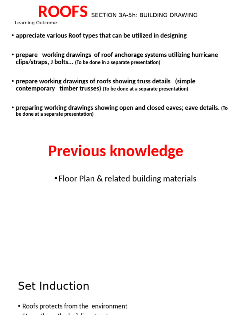 Building ROOF Lesson Plan and Presentation | PDF | Roof | Structural ...