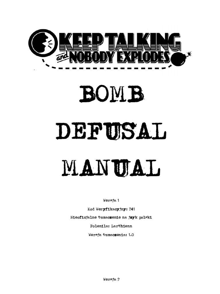 Keep Talking and Nobody Explodes - Fan - 1 - PL | PDF