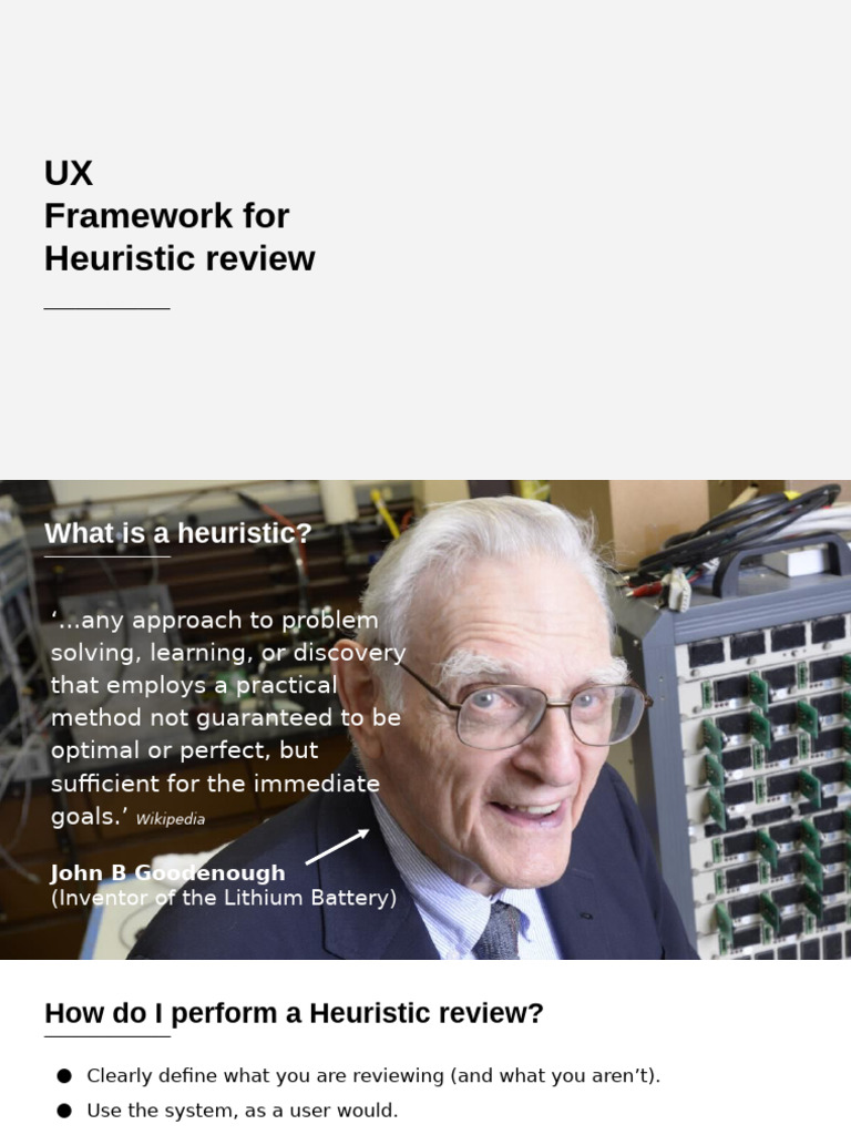 Framework For Heuristic Review Pdf Heuristic Workload