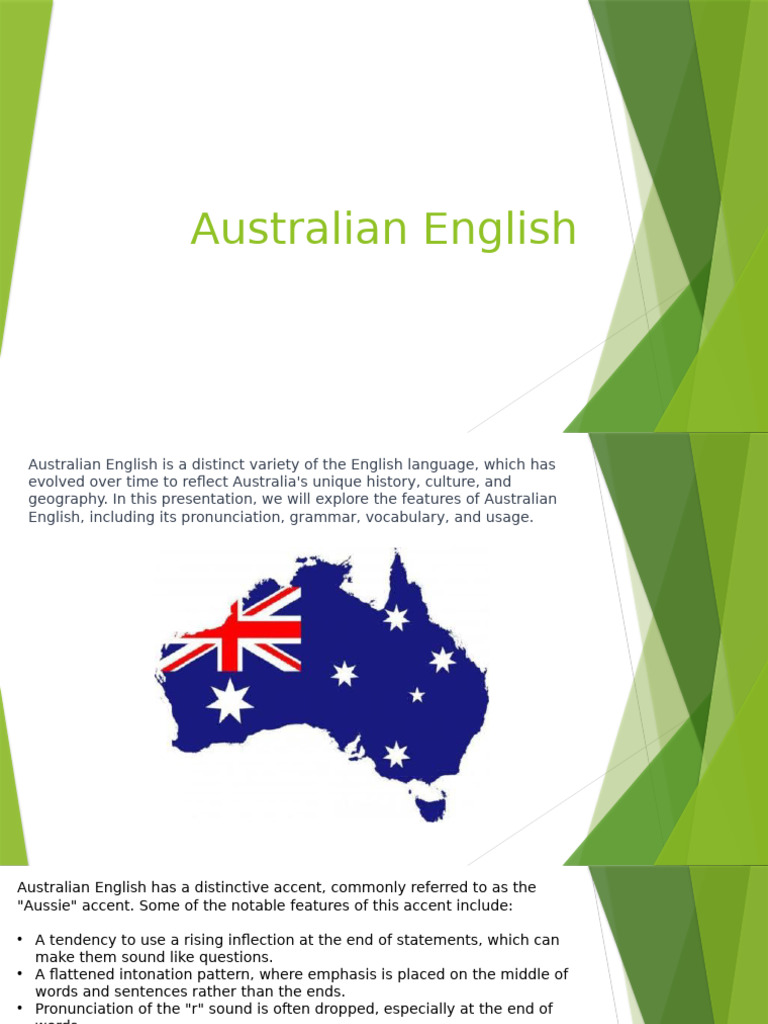 Features of Australian English | PDF