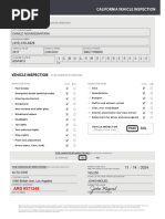 Lyft Vehicle Inspection Form California | PDF