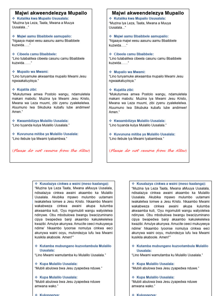 Liturgical Texts - Tonga | PDF