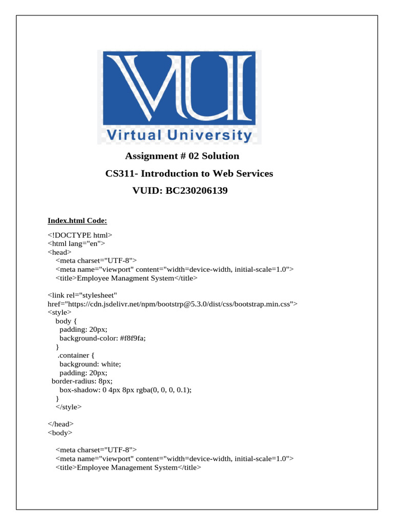 Fall 2024 - CS311 - 2 - BC230206139 | PDF