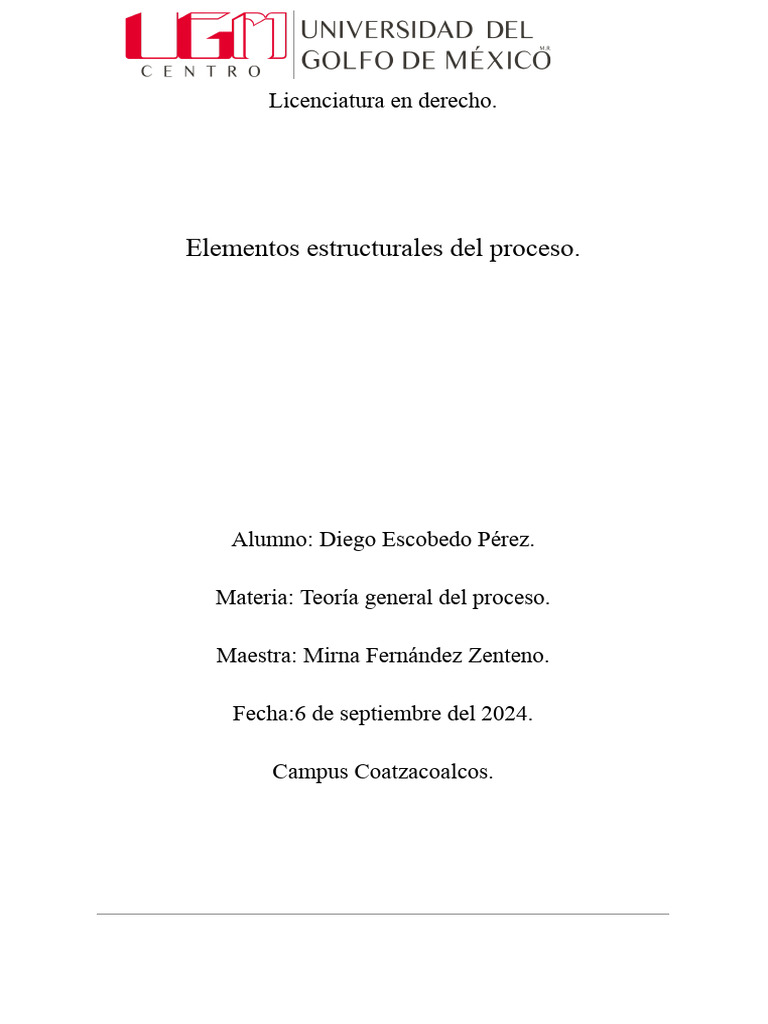 Elementos Estructurales Del Proceso | PDF | Jurisdicción | Ley procesal