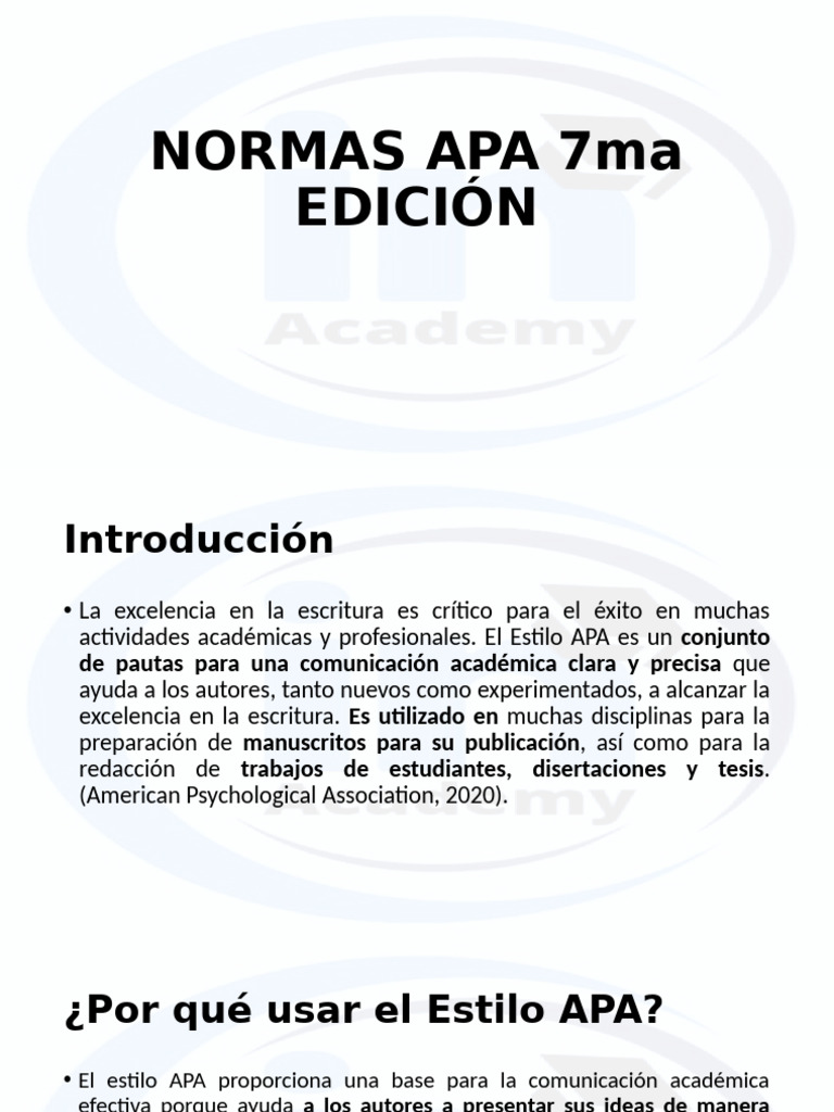 Normas de Estilo APA 7ma Edición | PDF | Estilo apa | Puntuación