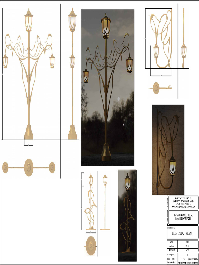 Elev - Side - Plan: DR/ Mohammed Helal Eng/ Hesham Adel | PDF