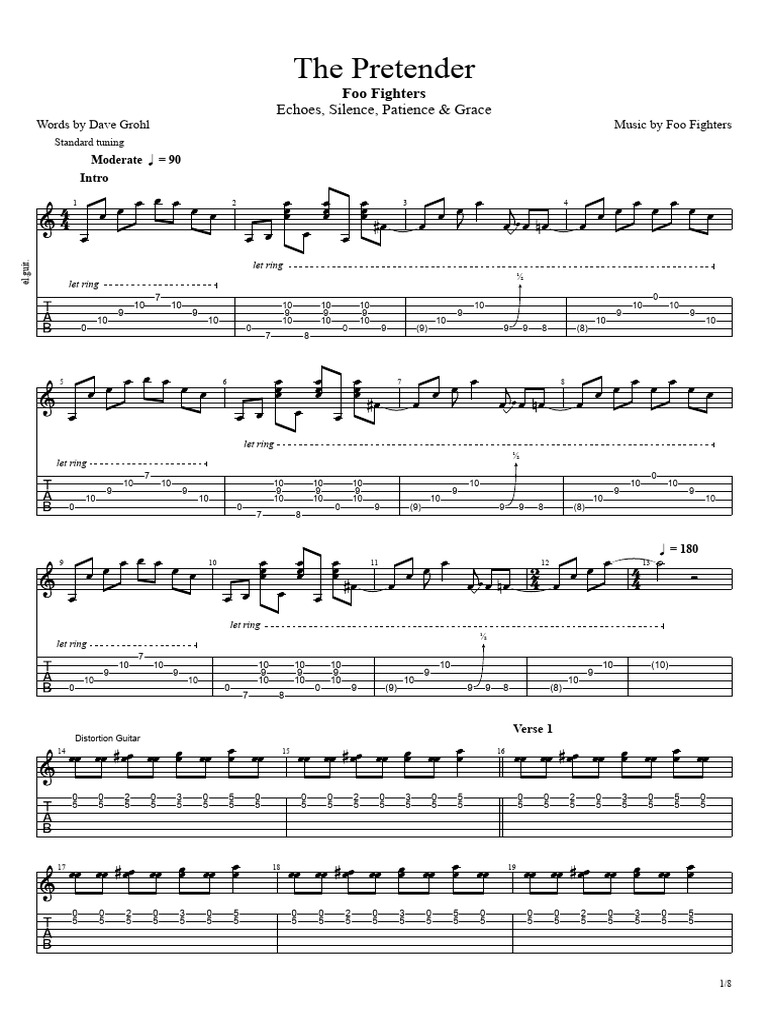 Foo Fighters Pretender Pro PDF | PDF | Recorded Music | Sound Recording