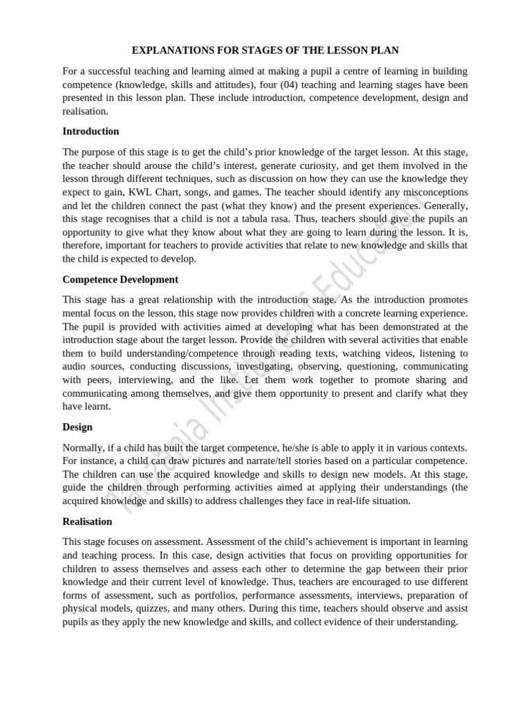 Lesson Plan Template | PDF | Educational Assessment | Teachers