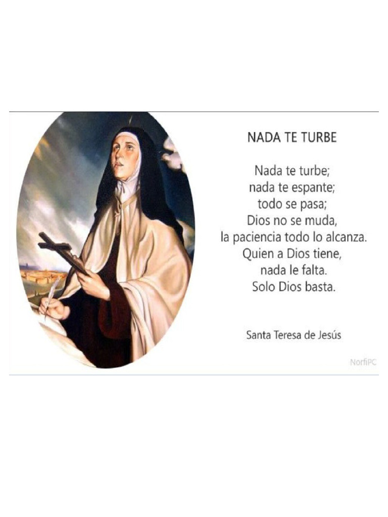 Nada Te Turbe Santa Teresa de Jesus | PDF