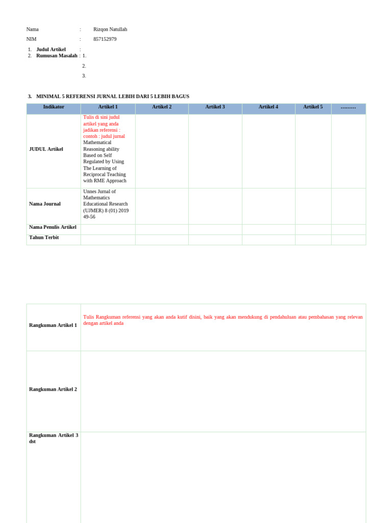 FORMAT TUGAS 1 | PDF