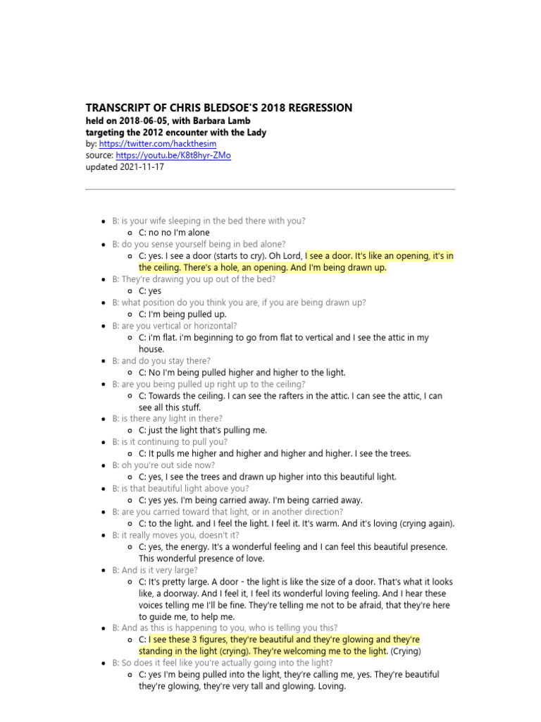 Chris Bledsoe 2018 Regression Transcript | PDF | Desert | Light